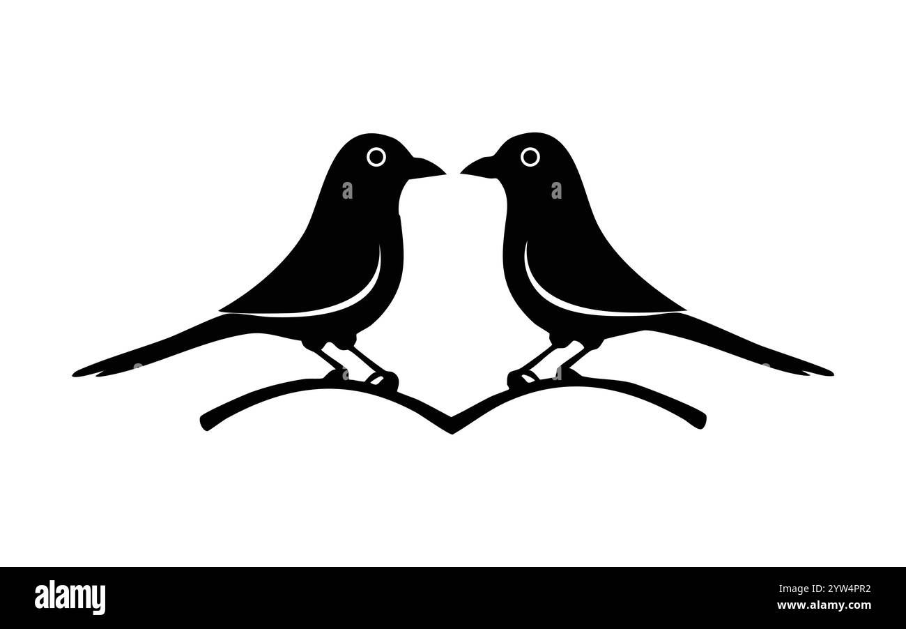 Two Love Birds Silhouette