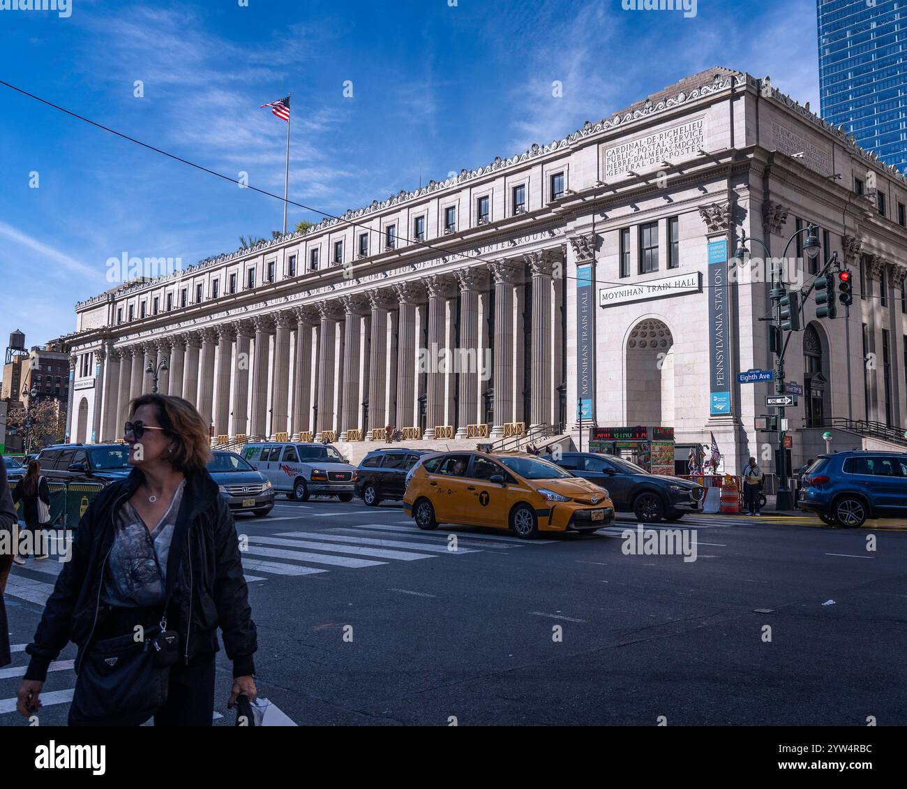 New York, New York, USA – October 26, 2024: Exterior of the James A. Farley U.S. Post office ...