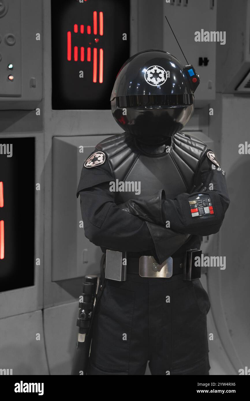 BIRMINGHAM, UK - NOVEMBER 30, 2024. A portrait of a male cosplayer ...