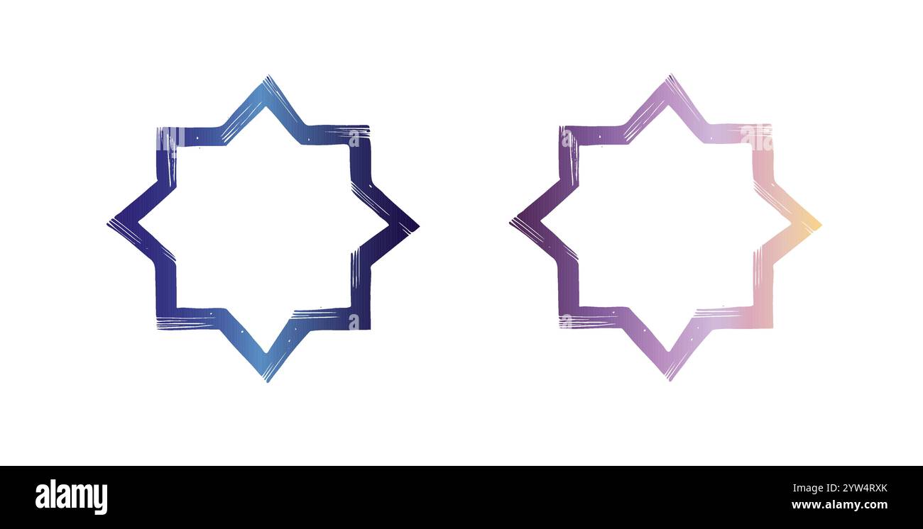 Vector Islamic arabian crescent star. Graphic illustration isolated on ...