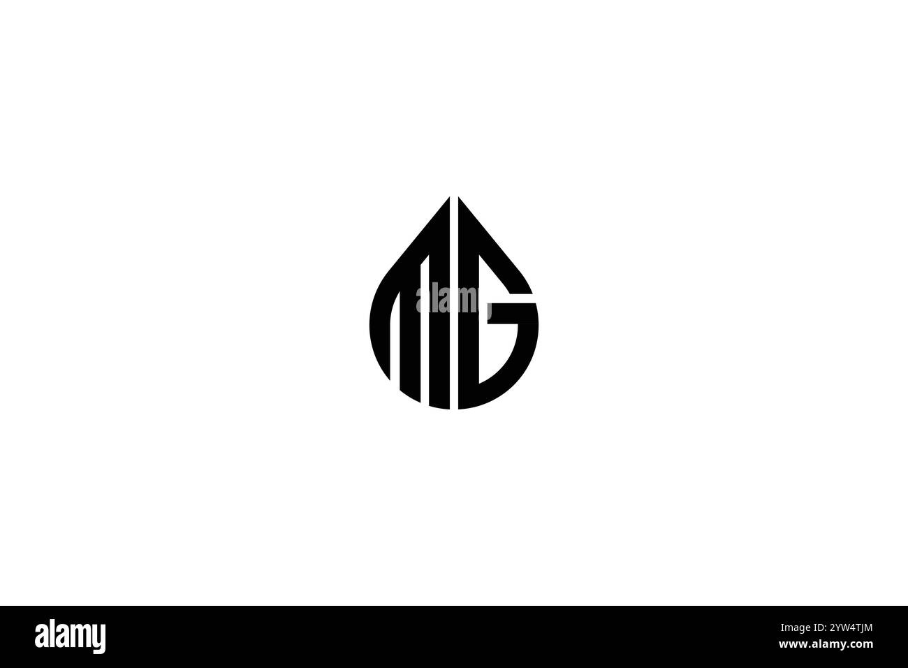 MG circle letter logo design with circle and ellipse shape. MG ellipse ...