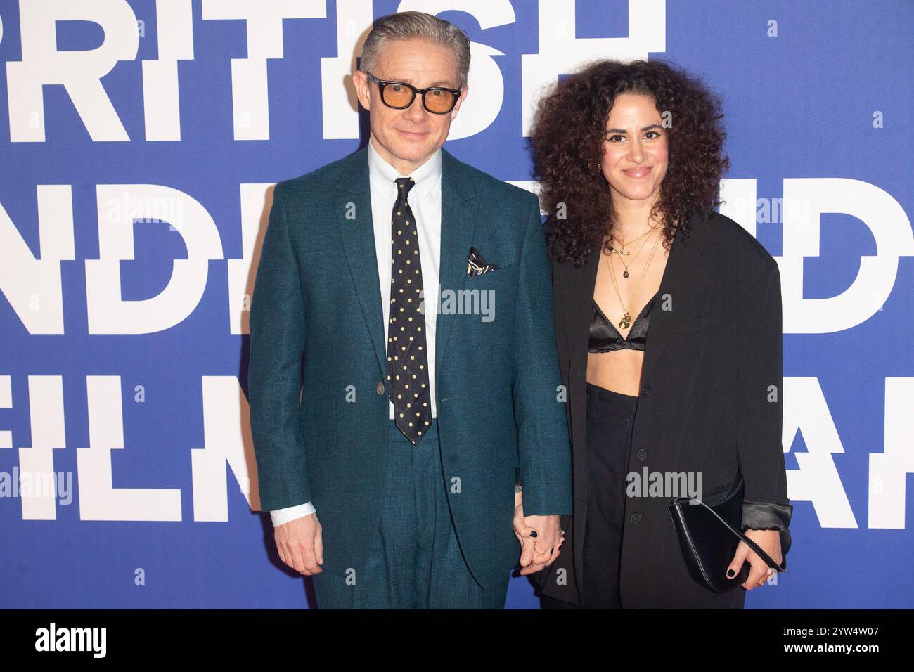 London, UK. 08 Dec, 2024. Pictured: Martin Freeman and partner Rachel ...