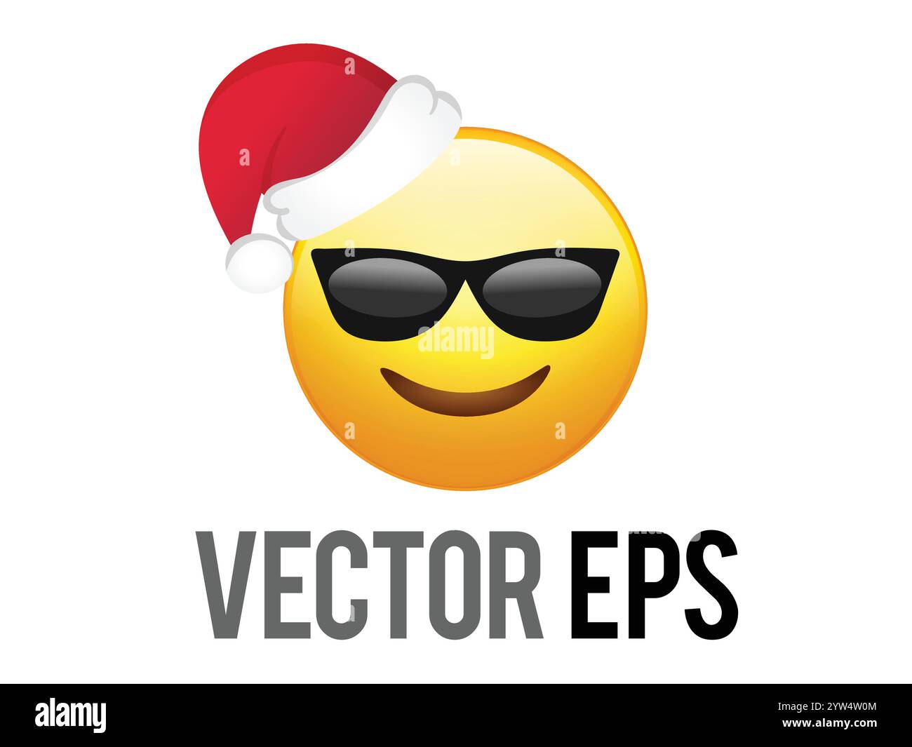 The isolated vector yellow smiley face with black sunglasses and ...