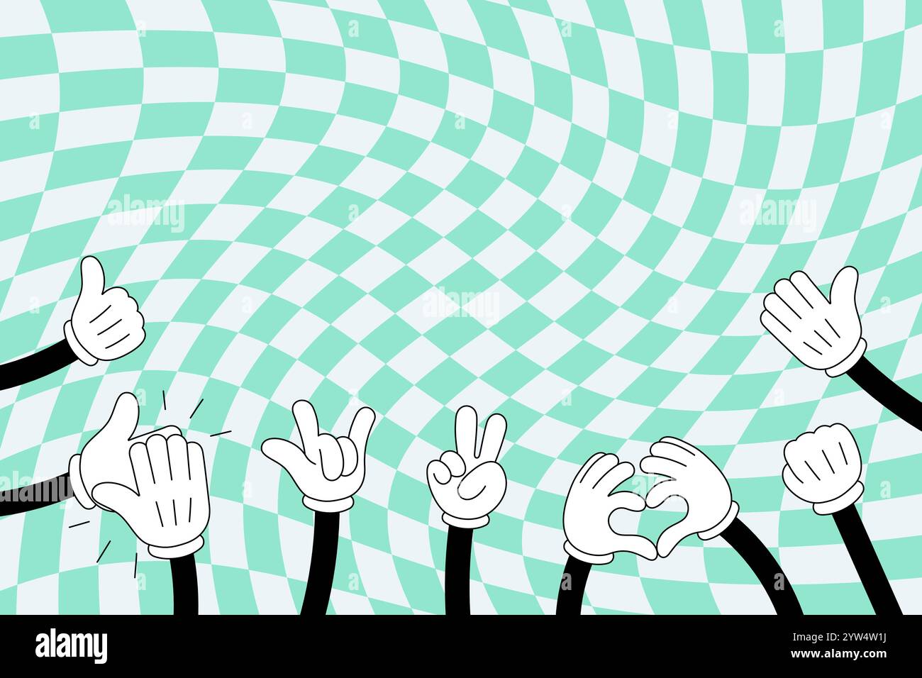 Colorful hand drawn claps and thumbs up gesture. Applause illustration ...