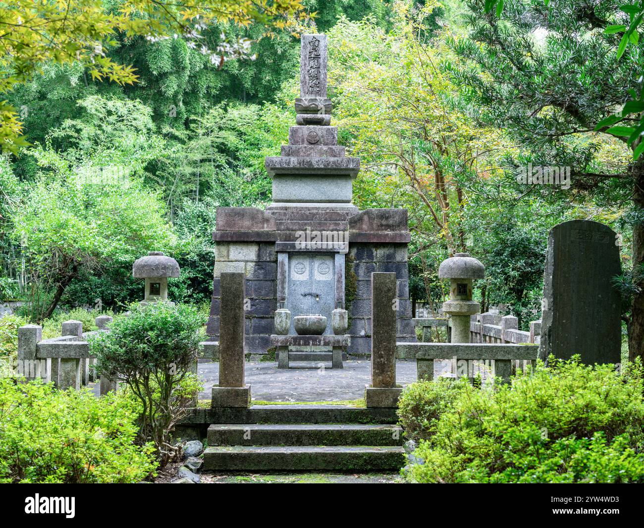 Samurai grave at Ganmokuzan Ryusenji Temple in Kamiichi (Toyama/Japan ...