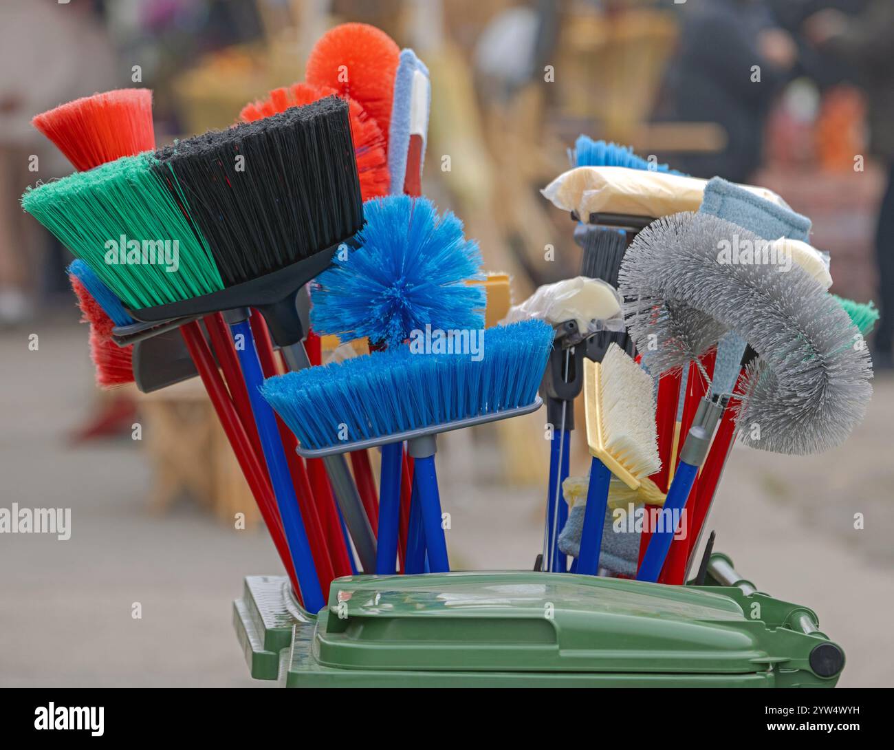 Collection of New Cleaning Equipment Brush Brooms Up SIde Down Stock ...