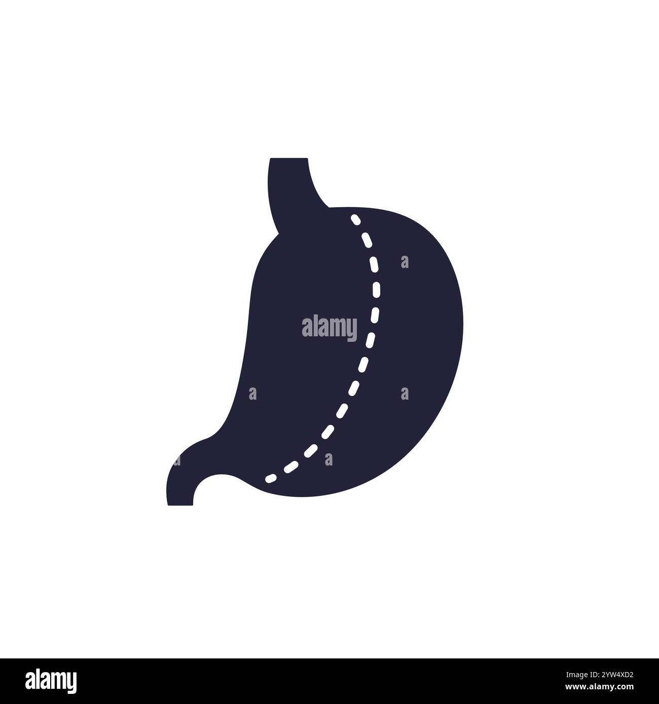 gastric sleeve, gastrectomy icon with a stomach Stock Vector Image ...