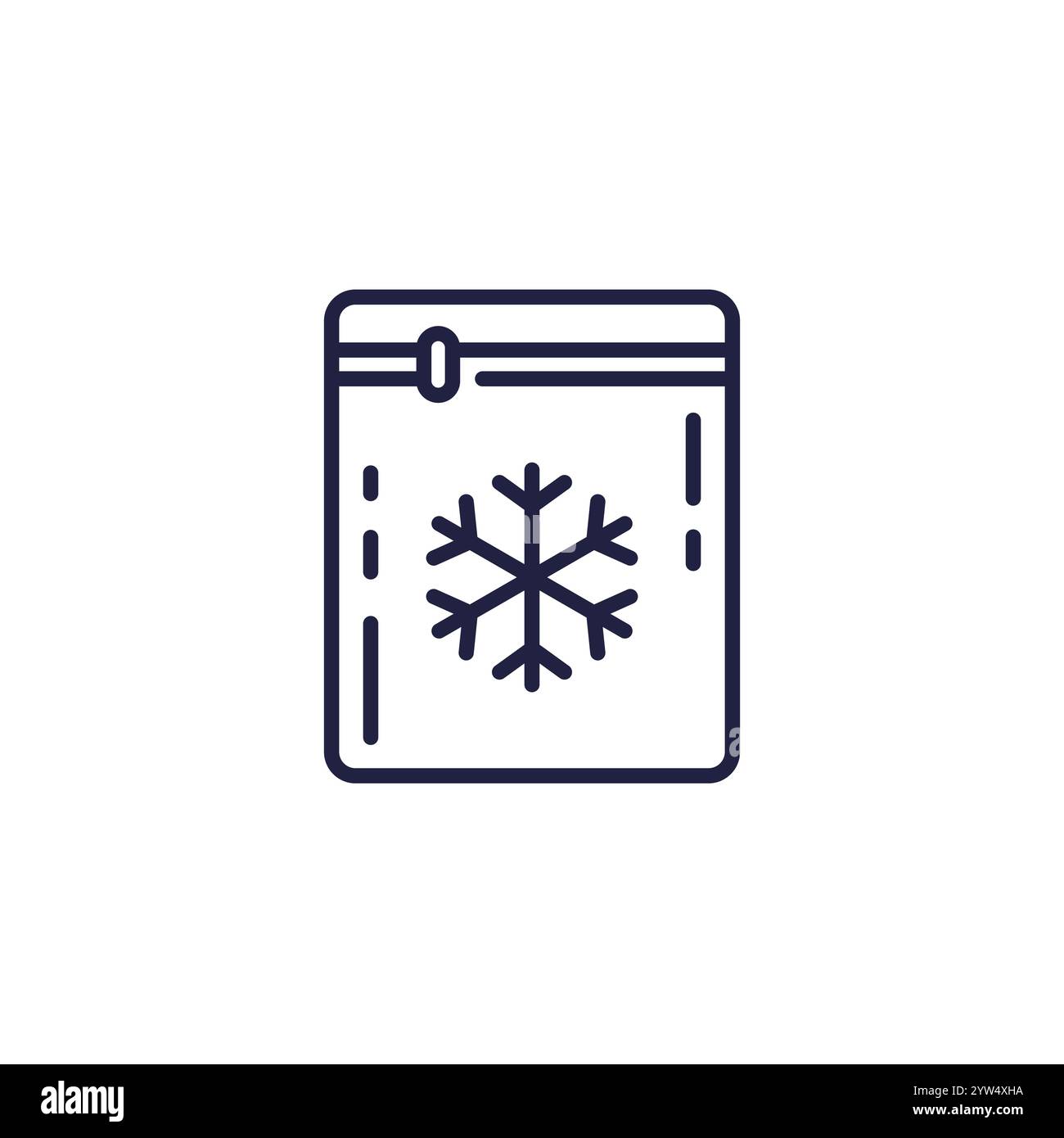 small frozen bag icon, ice pack line vector Stock Vector Image & Art ...