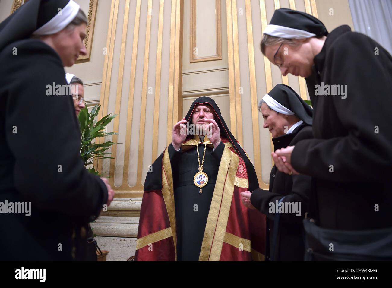 Vatican City, Vatican. 07th Dec, 2024. Newly appointed Cardinal Mykola ...