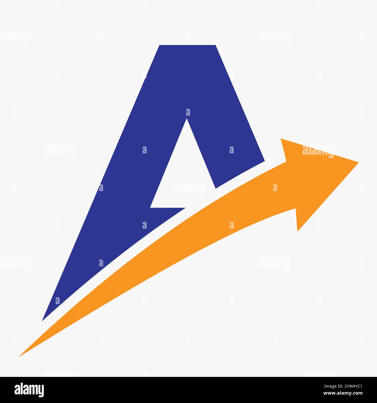 Initial Letter A Arrow Logo Concept For Financial Symbol and Economy ...
