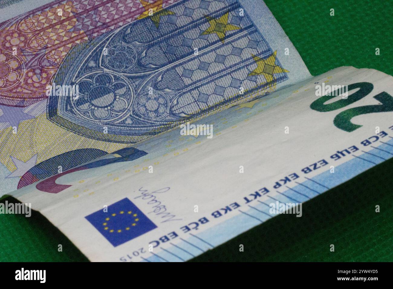 Detailed look at a twenty euro banknote Stock Photo - Alamy
