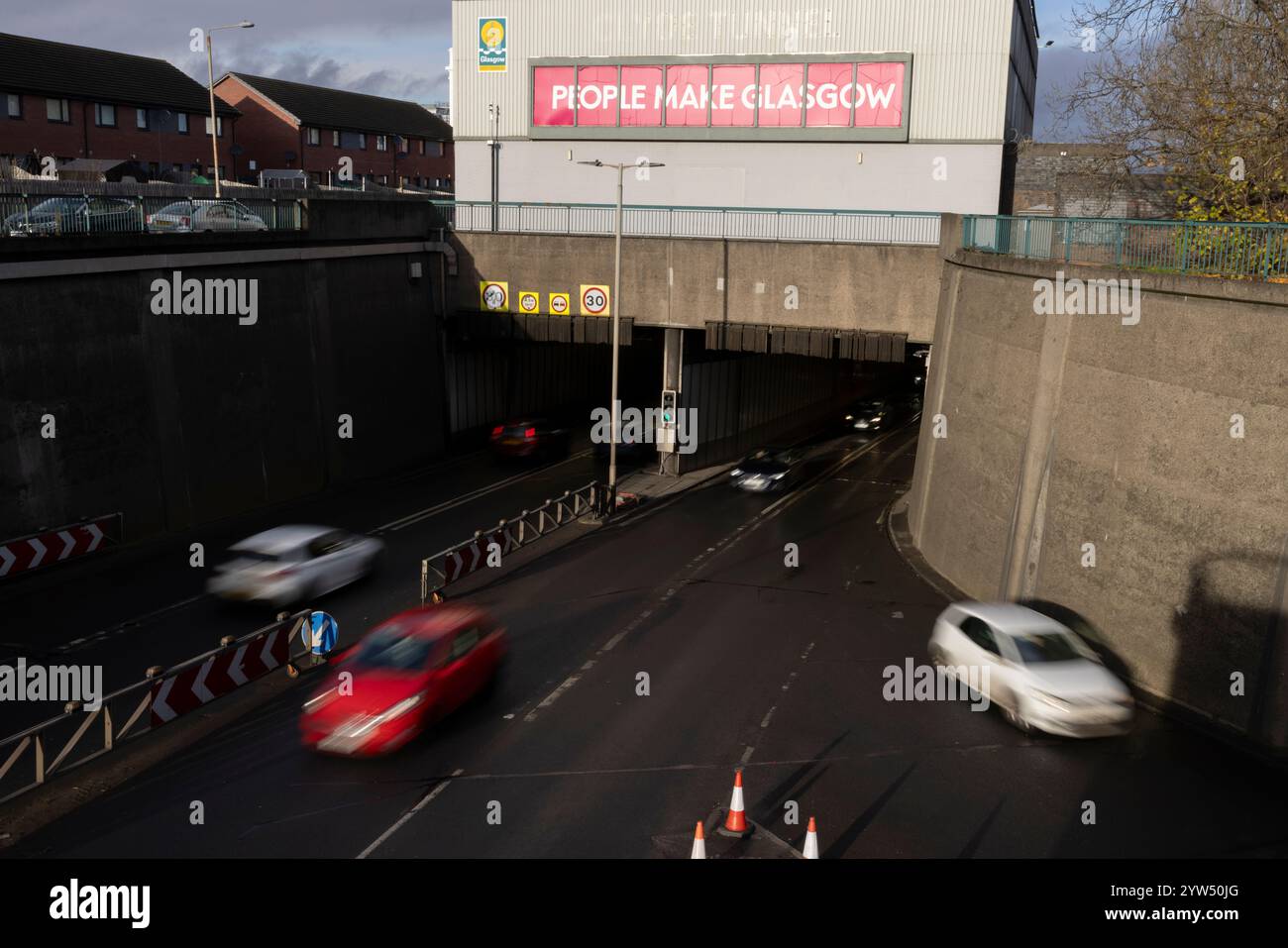 The southern entrance into the Clyde Tunnel, taking you under the River ...