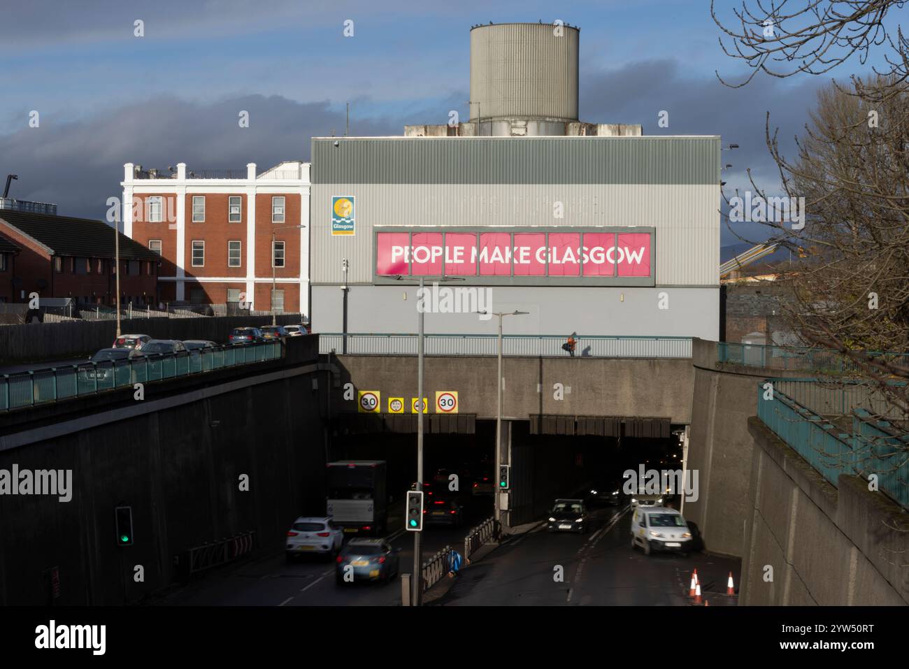 The southern entrance into the Clyde Tunnel, taking you under the River ...