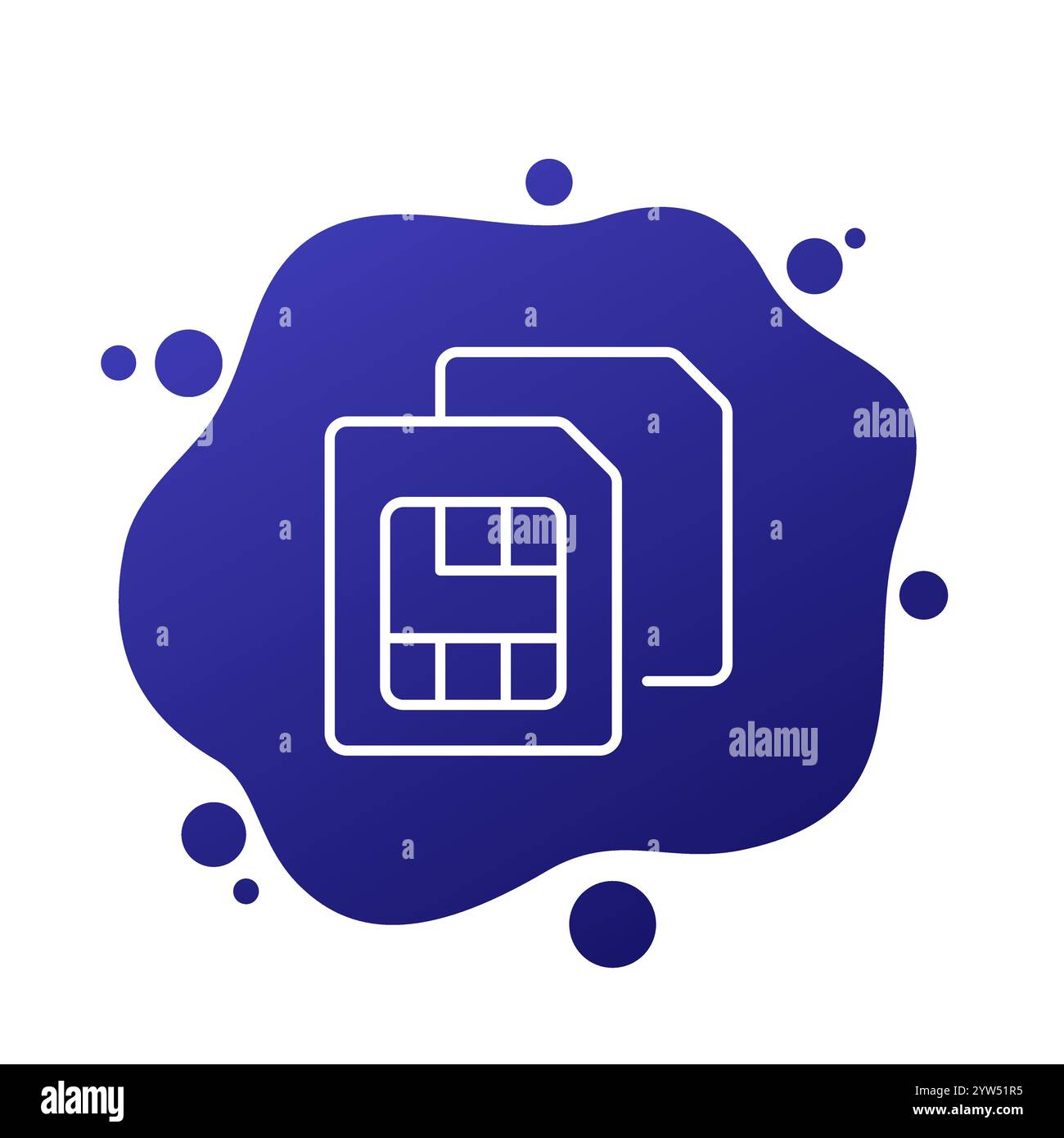 two SIM cards line icon, vector Stock Vector Image & Art - Alamy