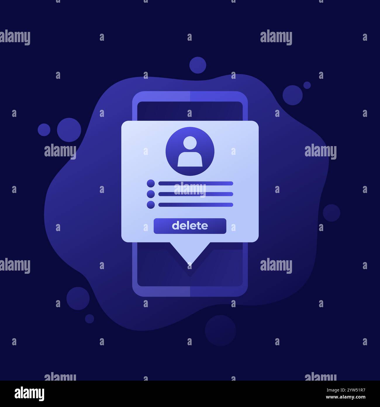 Account delete vector hi-res stock photography and images - Alamy
