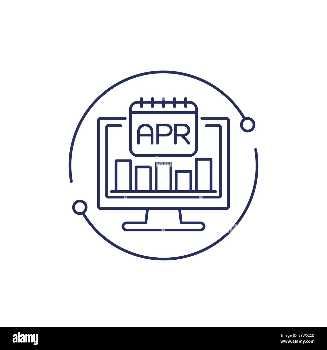 APR, Annual percentage rate icon in line style Stock Vector Image & Art ...