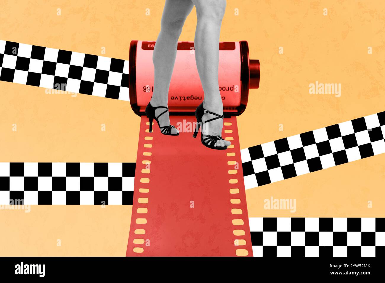 Composite sketch design artwork 3D photo collage of photo shooting ...