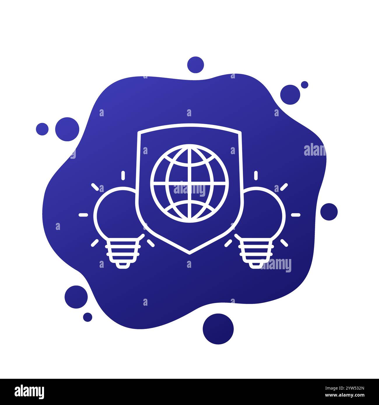 global patent protection icon in line design Stock Vector Image & Art ...