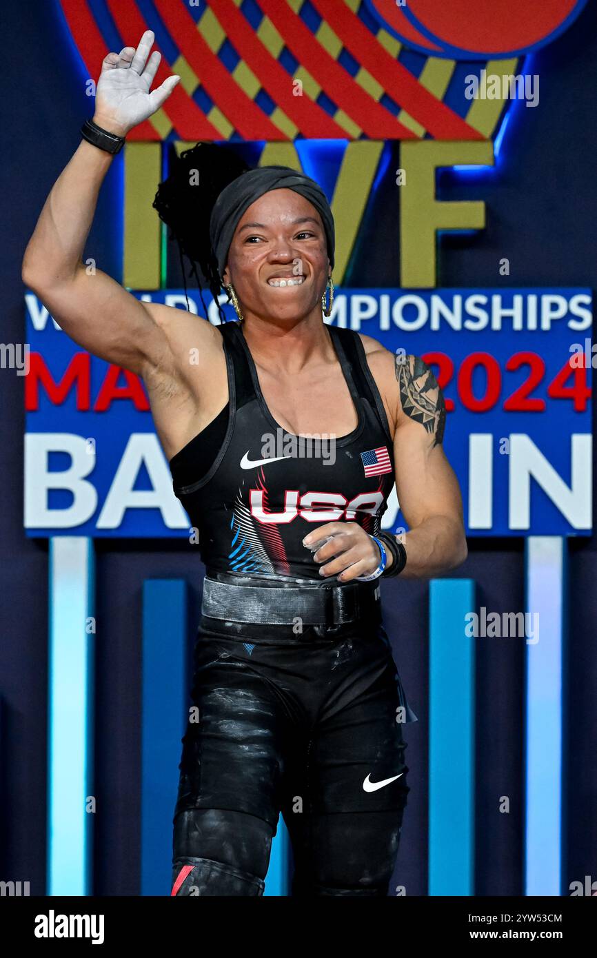 Cicely Jevon Kyle of United States of America competes in clean & jerk ...