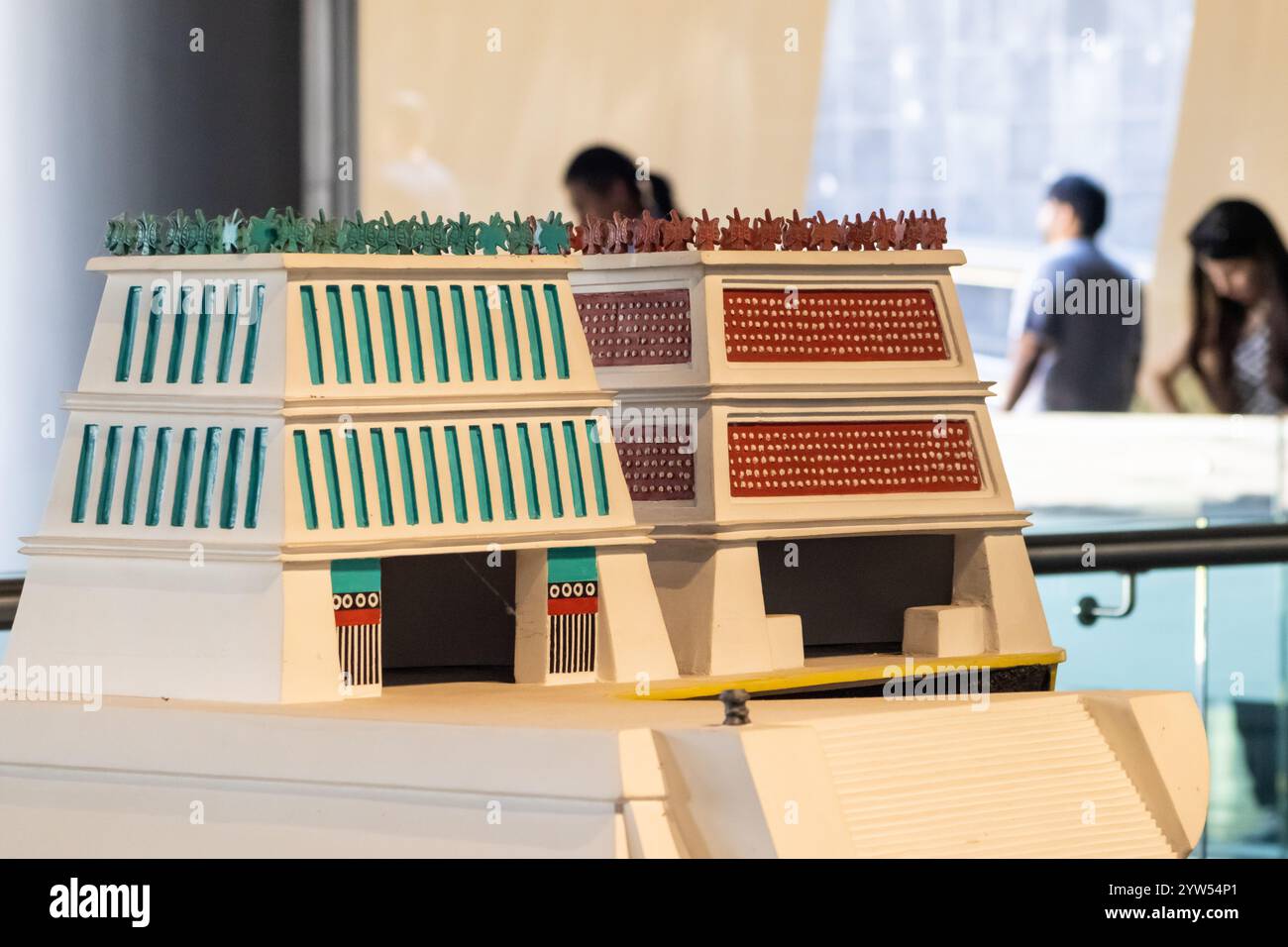Mexico City, Mexico November 12, 2024: Model of the Templo Mayor, the ...