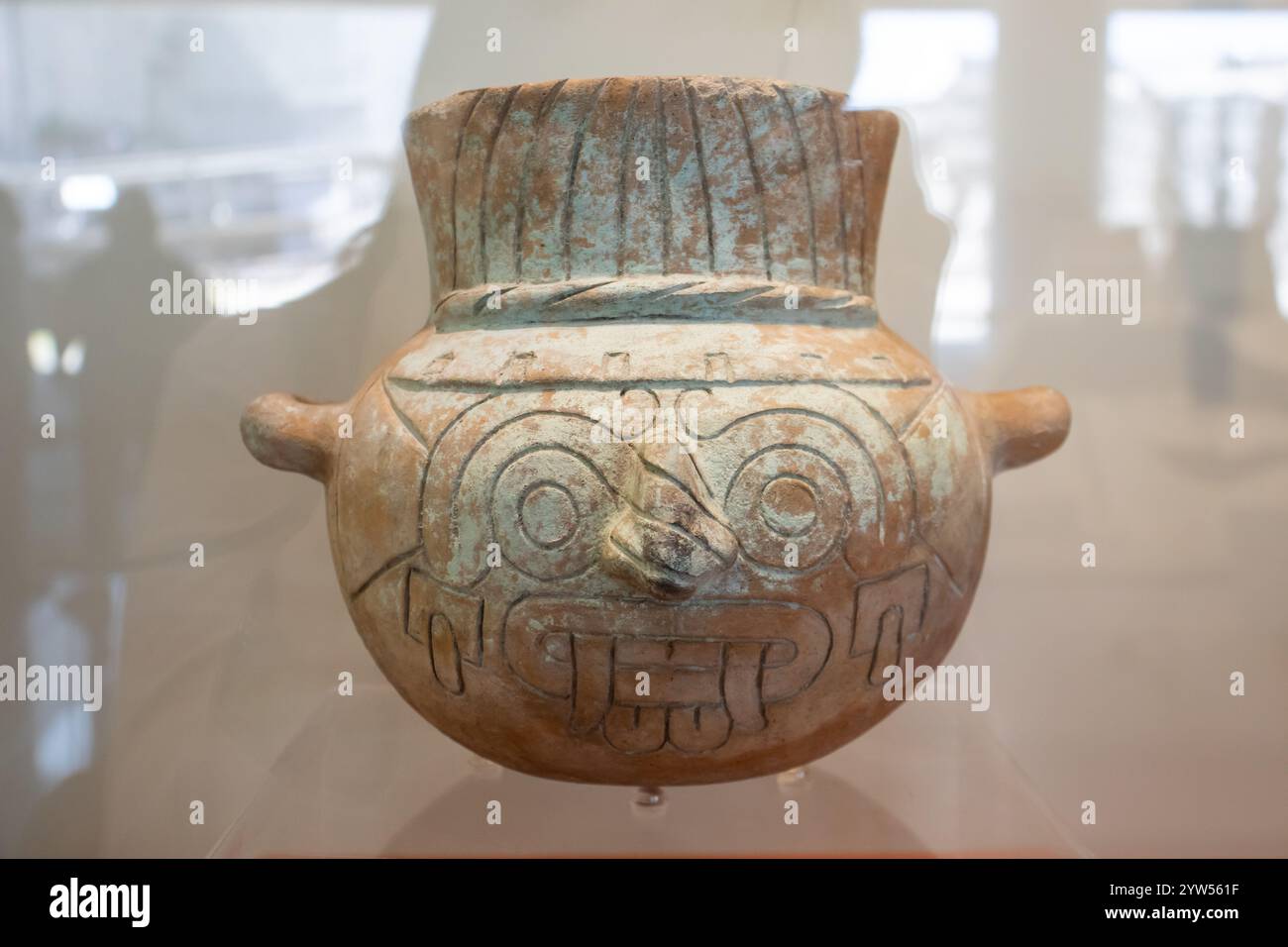 Mexico City, Mexico November 12, 2024: Aztec ceramic pot representing ...