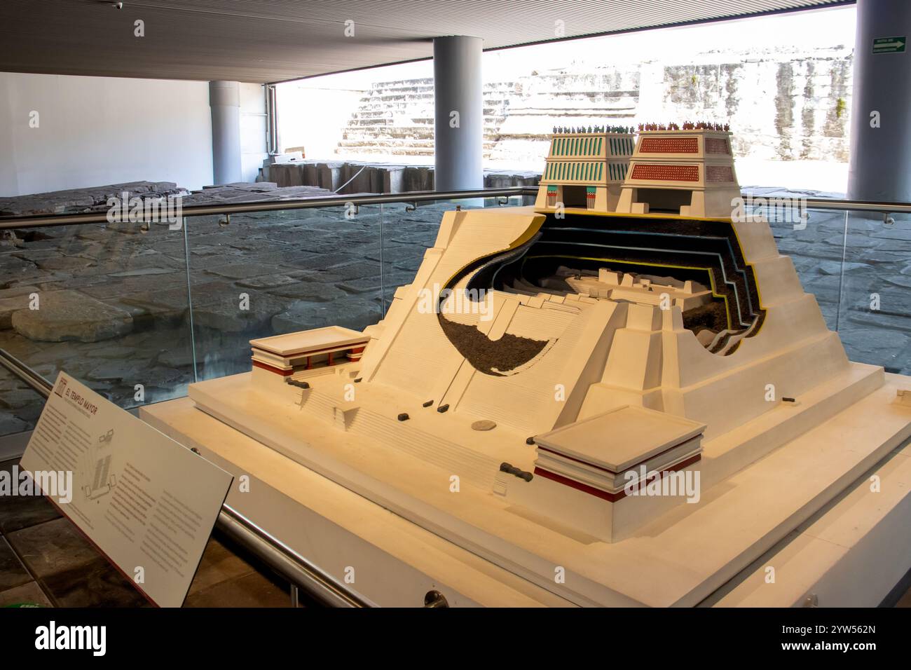 Mexico City, Mexico November 12, 2024: Model of the Templo Mayor, the ...