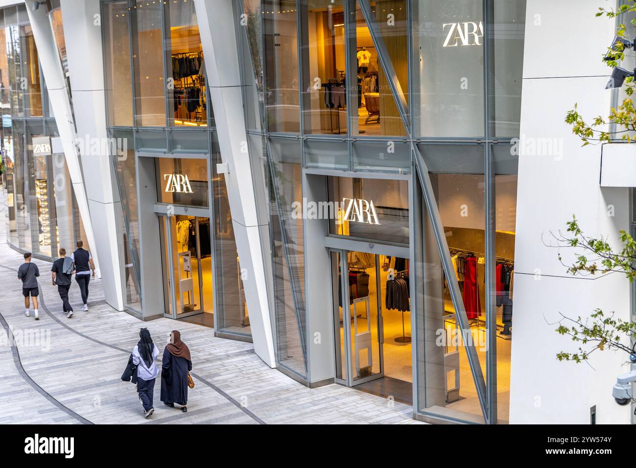 London, UK- September 19, 2024: Zara brand retail shop entrance and signboard on the storefront ...