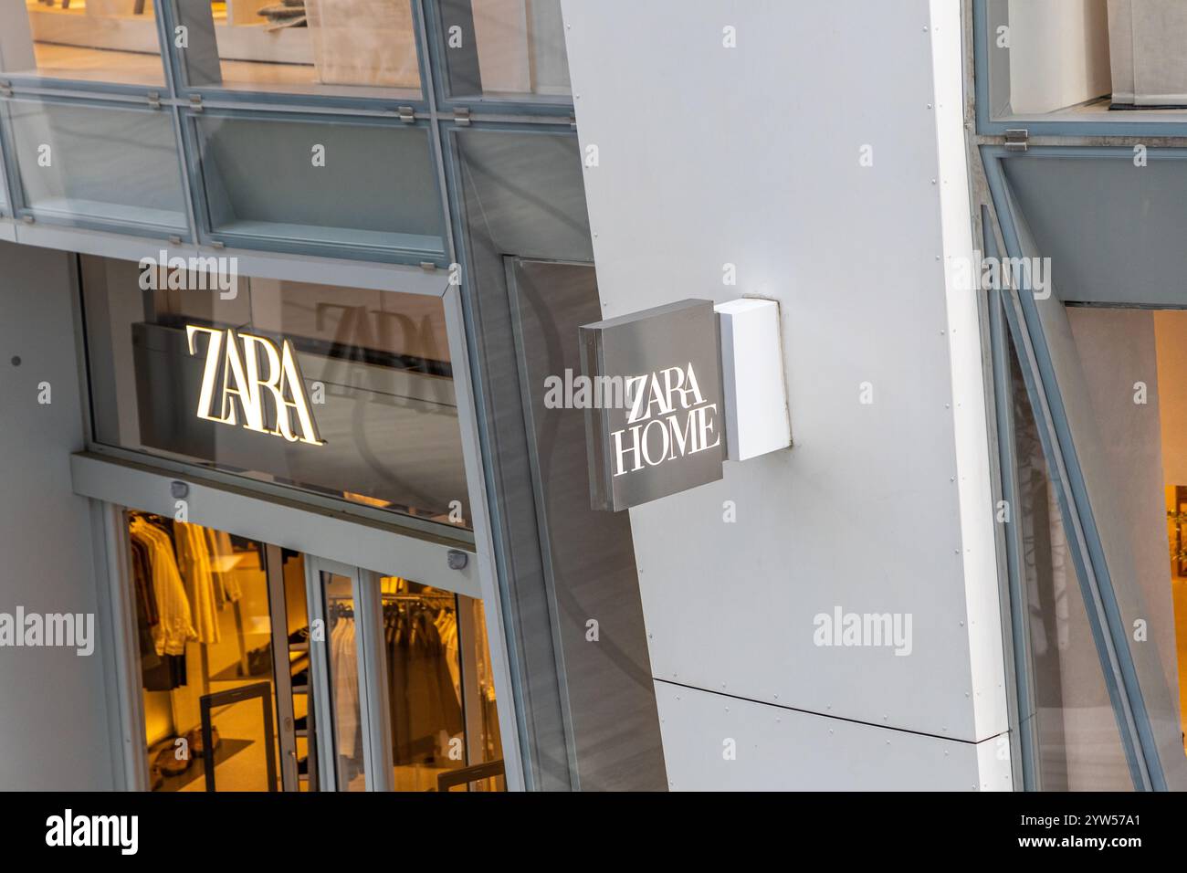London, UK- September 19, 2024: Zara brand retail shop entrance and ...