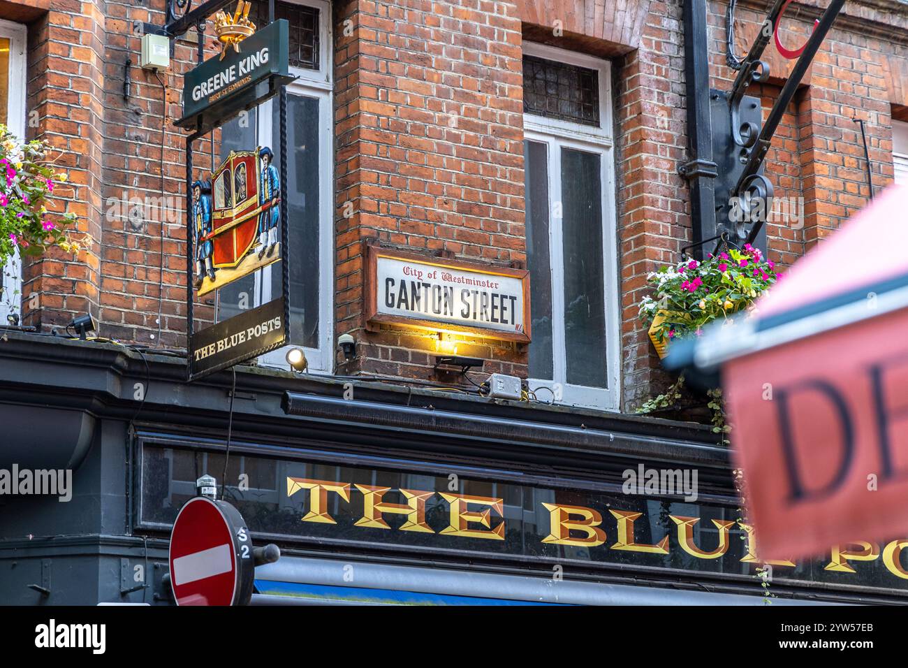 London, UK- September 19, 2024: Vintage Charm: The Blue Posts Pub ...