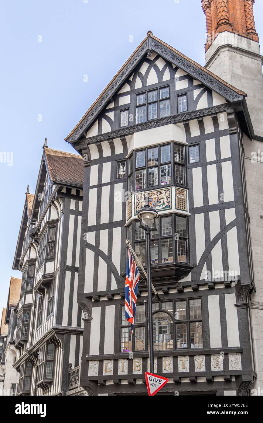London, UK- September 19, 2024: Historic Tudor-style Liberty department ...