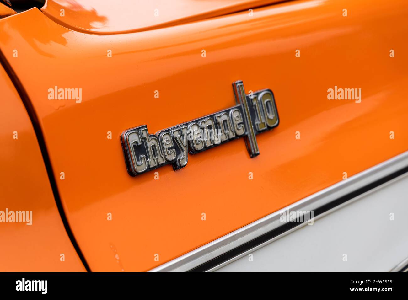 Bristol, UK- August 11, 2024: Vintage 1970s Chevrolet Cheyenne 10 ...