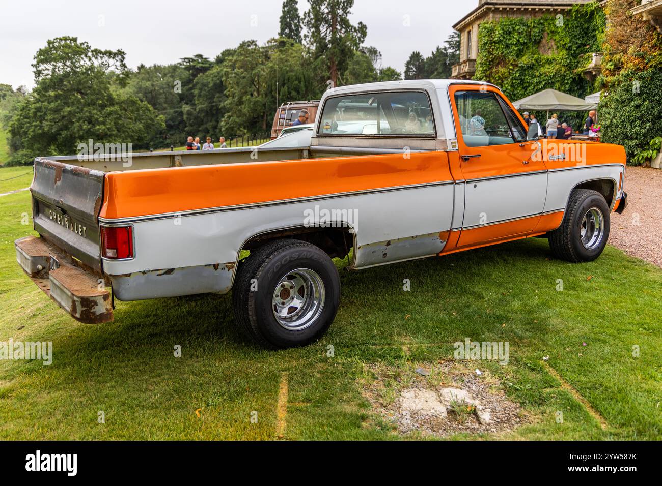 Bristol, UK- August 11, 2024: Rear side of Vintage 1970s Chevrolet ...