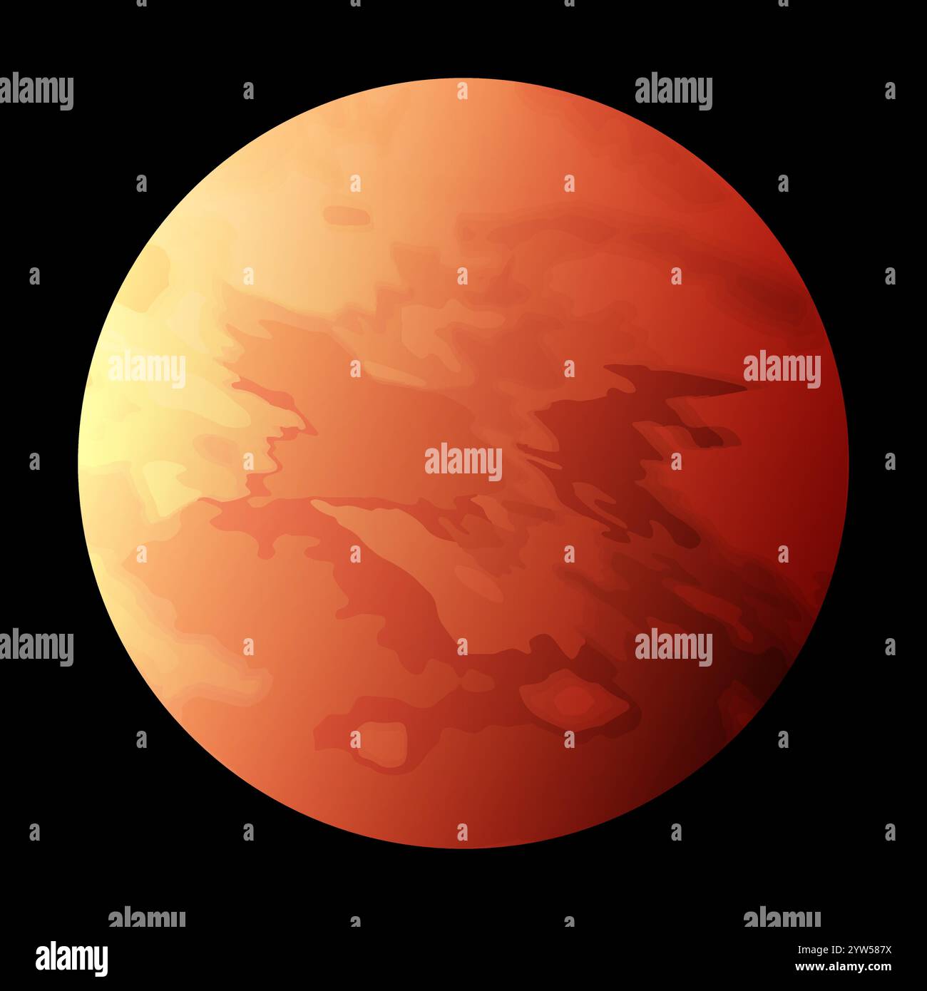 Mars Planet Realistic Illustration Stock Vector Image & Art - Alamy