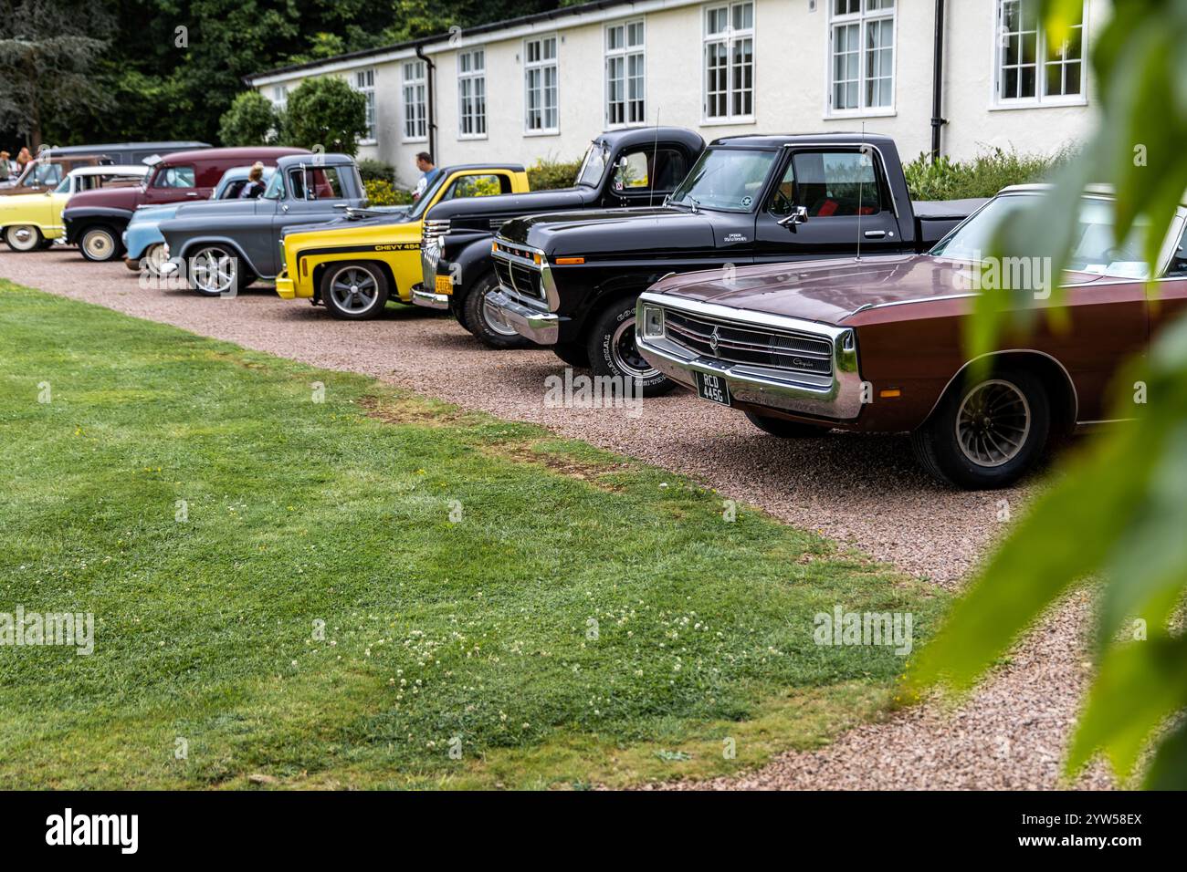 Bristol, UK- August 11, 2024: American Truck and Muscle car V8 Engine ...