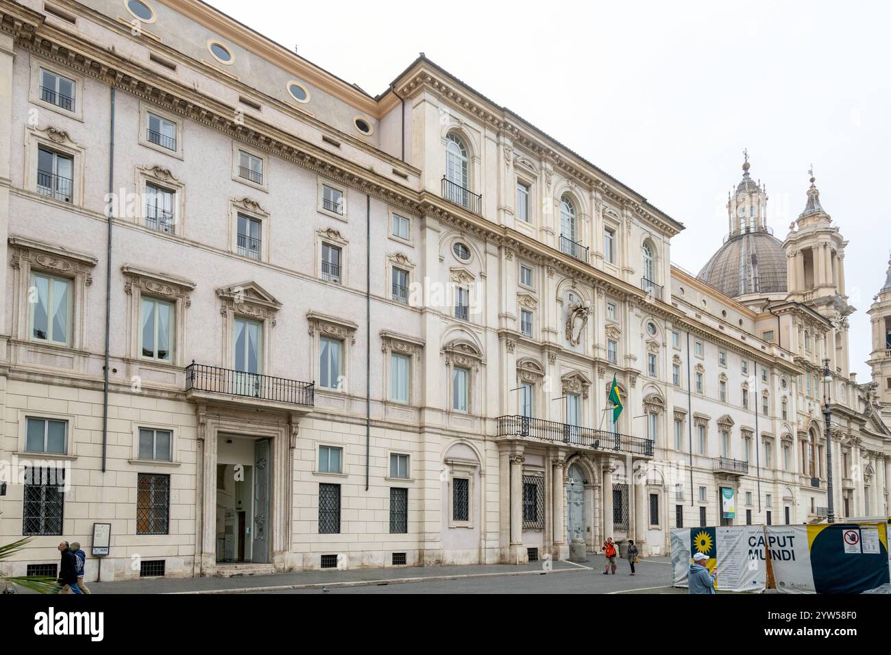 Rome, Italy - Nov 14th, 2024: View of Palazzo Pamphilj, which houses ...