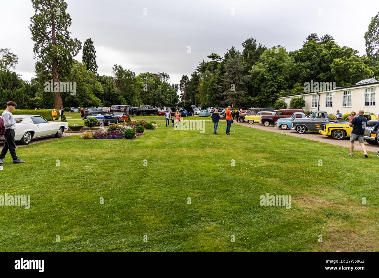 Bristol, UK- August 11, 2024: American Truck and Muscle car V8 Engine ...
