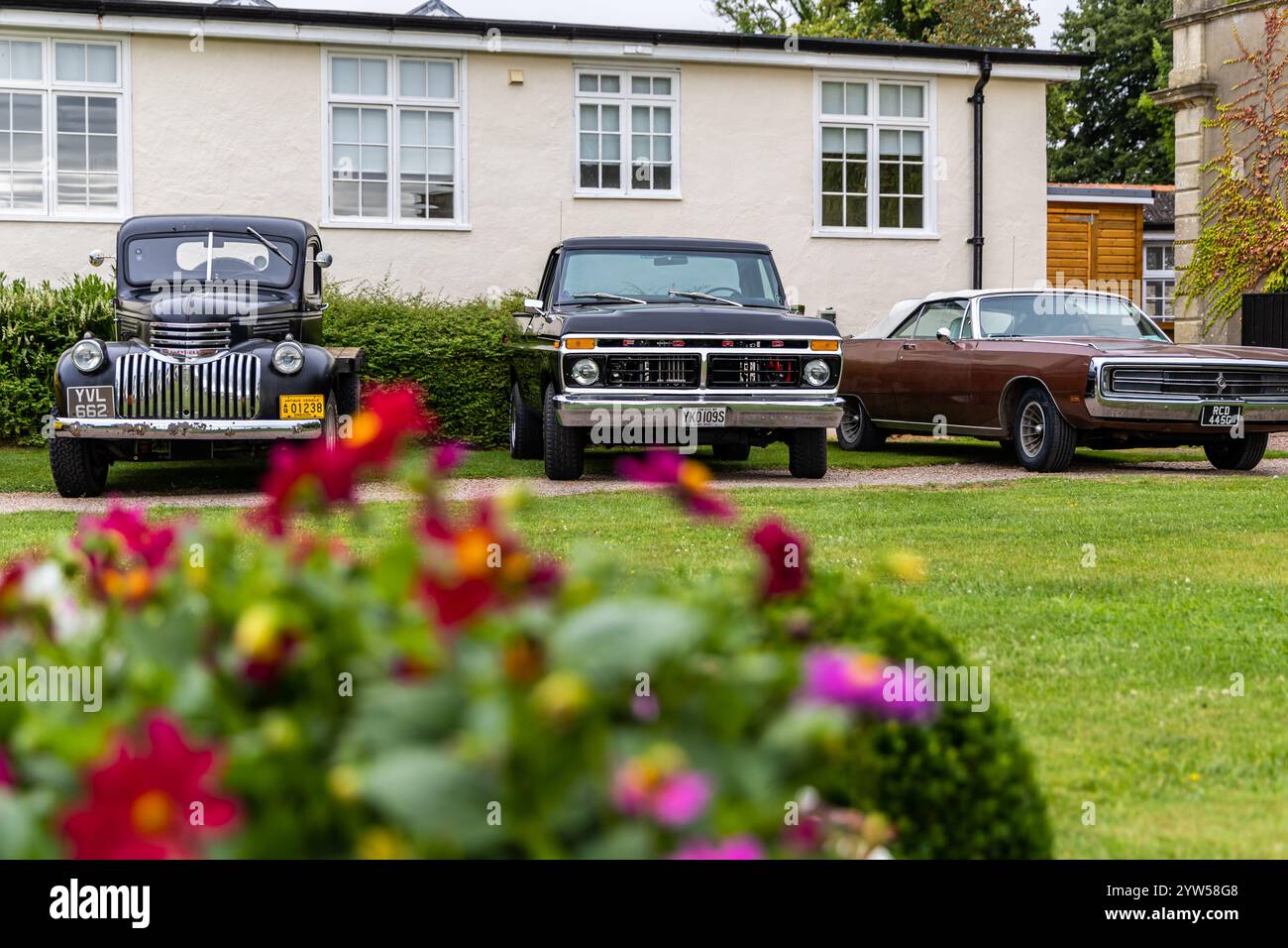 Bristol, UK- August 11, 2024: American Truck and Muscle car V8 Engine ...
