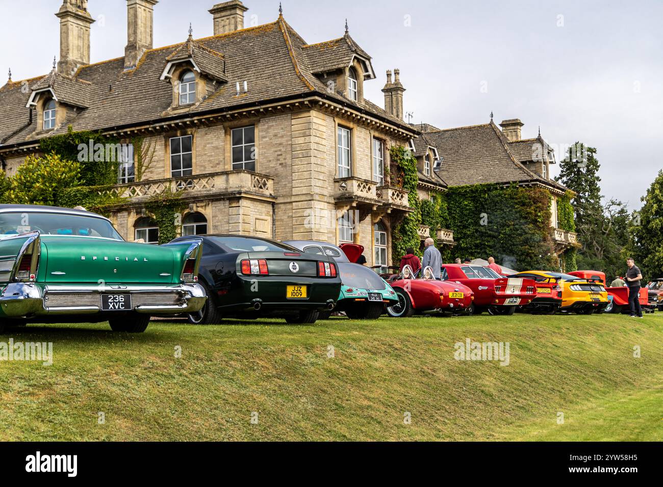 Bristol, UK- August 11, 2024: American Truck and Muscle car V8 Engine ...