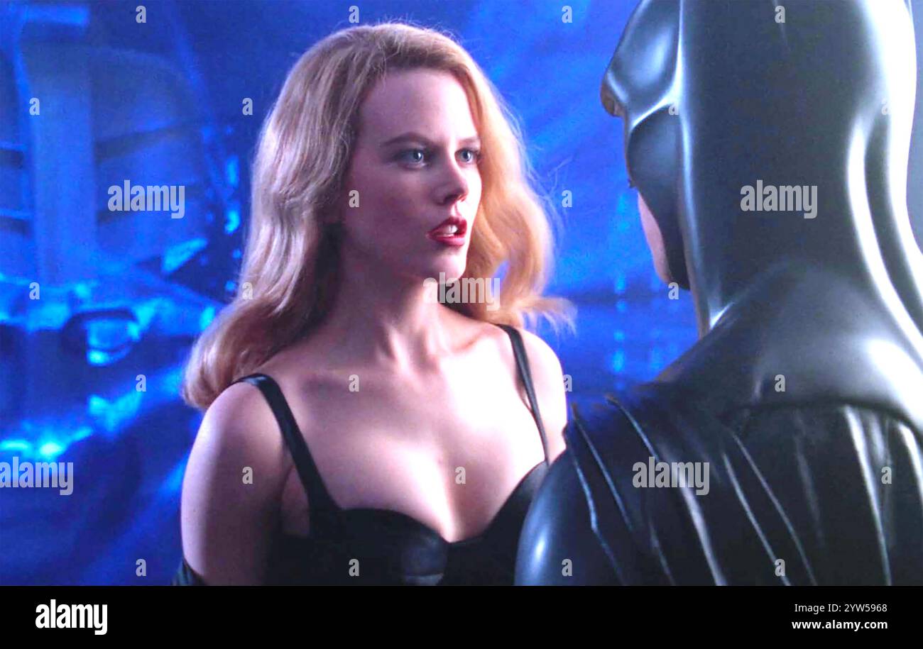 BATMAN FOREVER 1995 Warner Bros. film with Val Kilmer as Batman and Nicole Kidman as ...