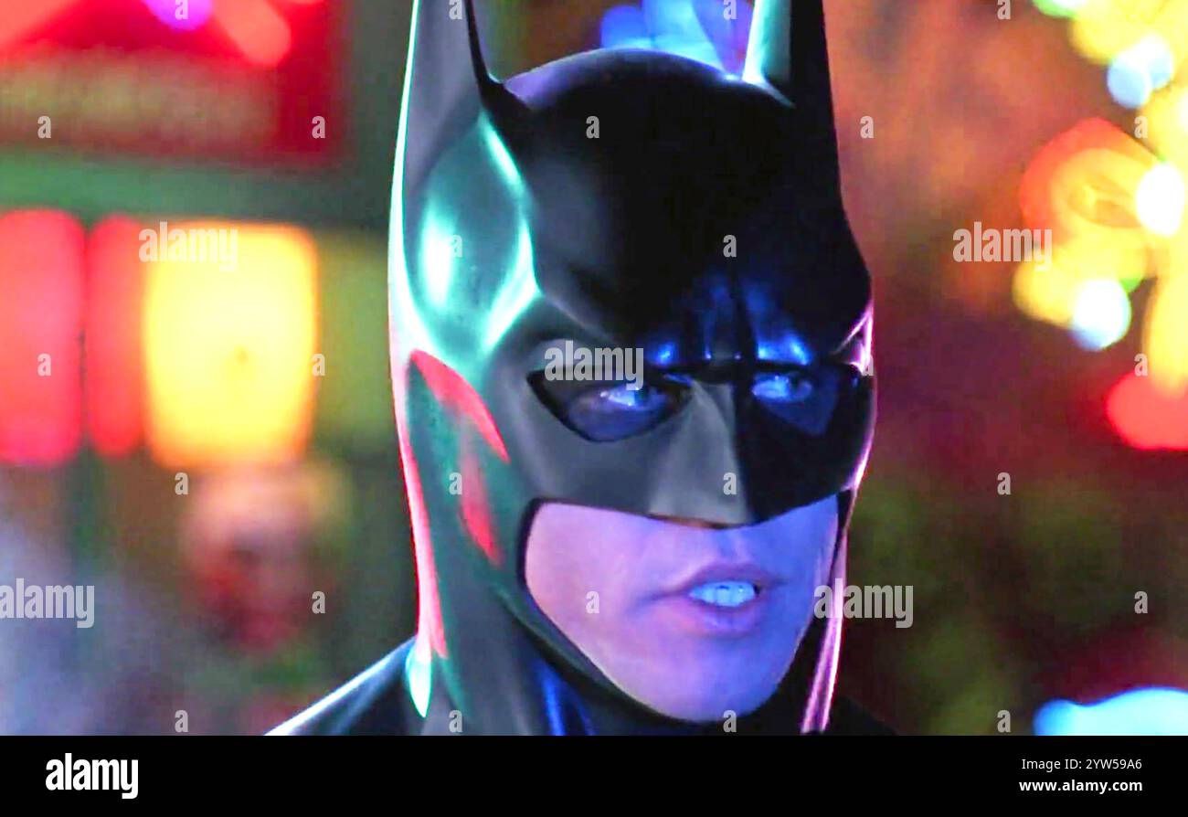 BATMAN FOREVER 1995 Warner Bros. film with Val Kilmer as Batman Stock ...