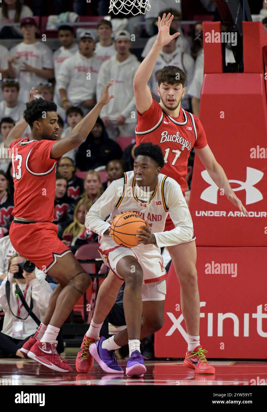 COLLEGE PARK, MD - December 04: Maryland Terrapins center Derik Queen ...