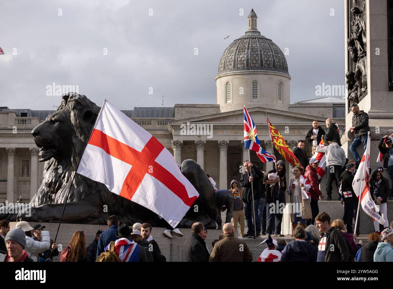 St George's Day celebrations at Trafalgar Square on April 23rd 2024, to ...