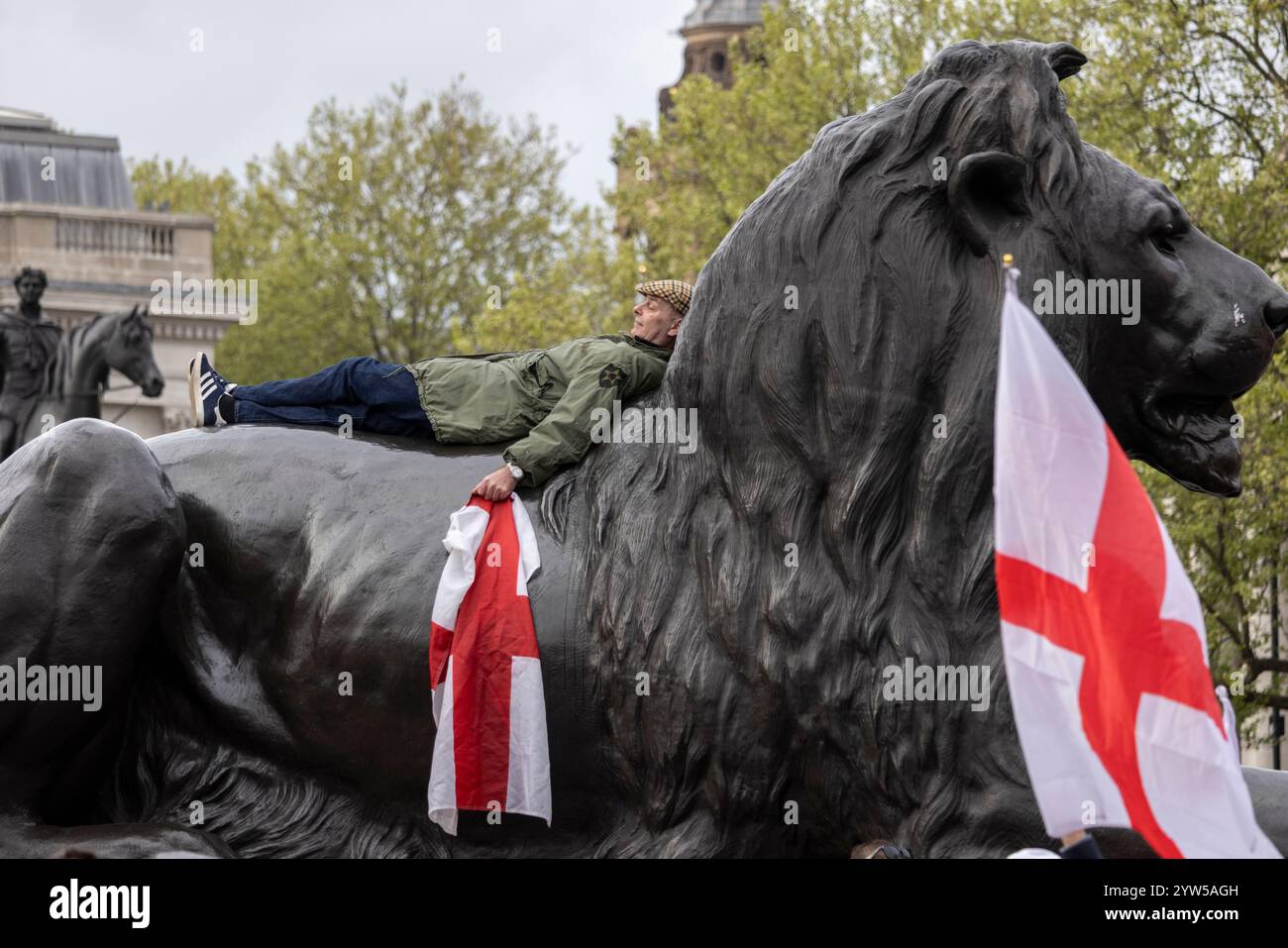 St George's Day celebrations at Trafalgar Square on April 23rd 2024, to ...