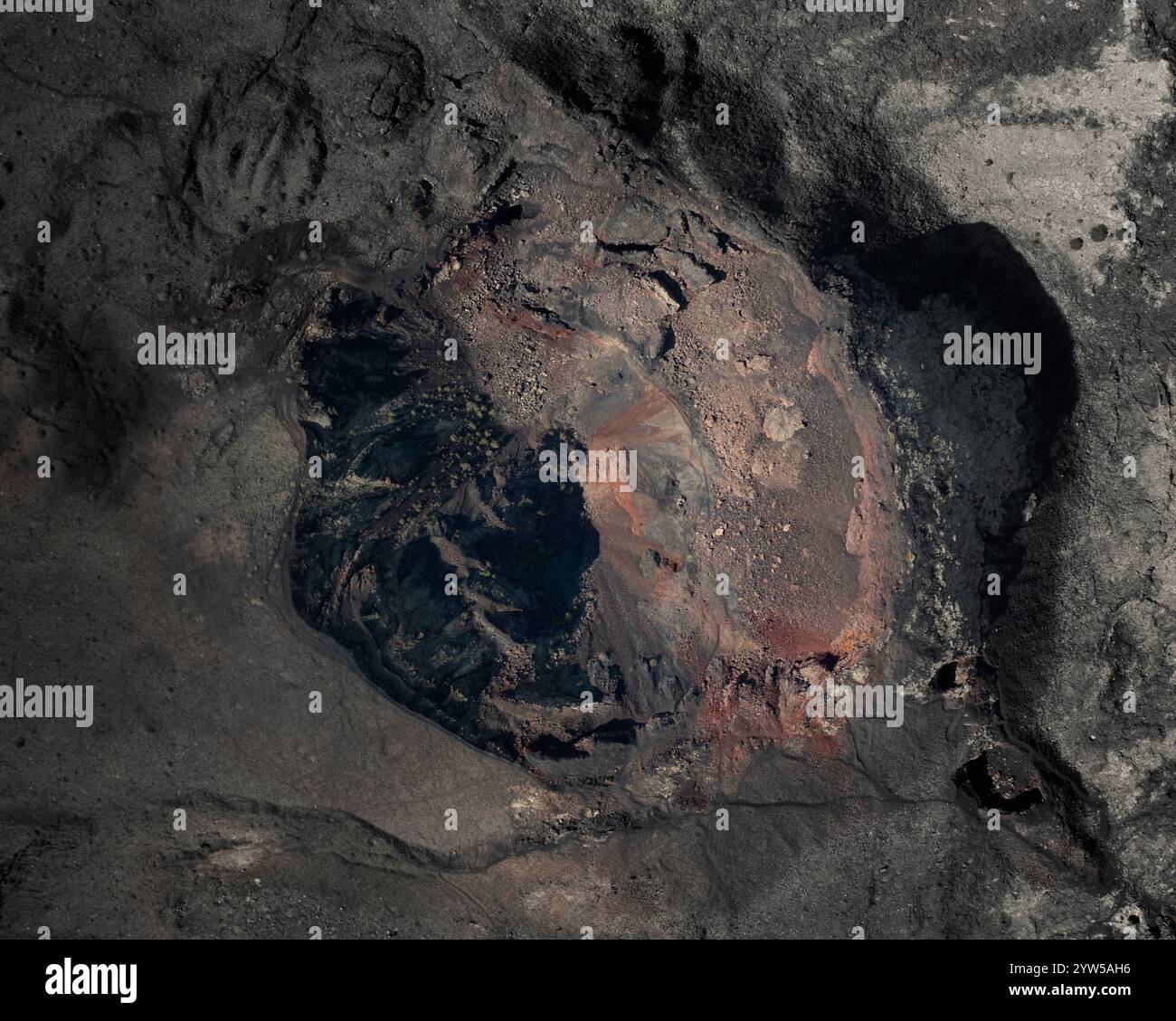 Aerial View, TopDown Drone photo of Mountain, Volcano Textures Stock ...