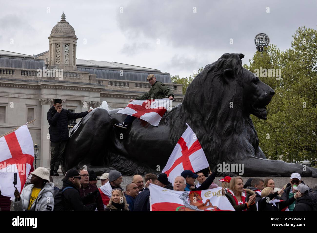 St George's Day celebrations at Trafalgar Square on April 23rd 2024, to ...