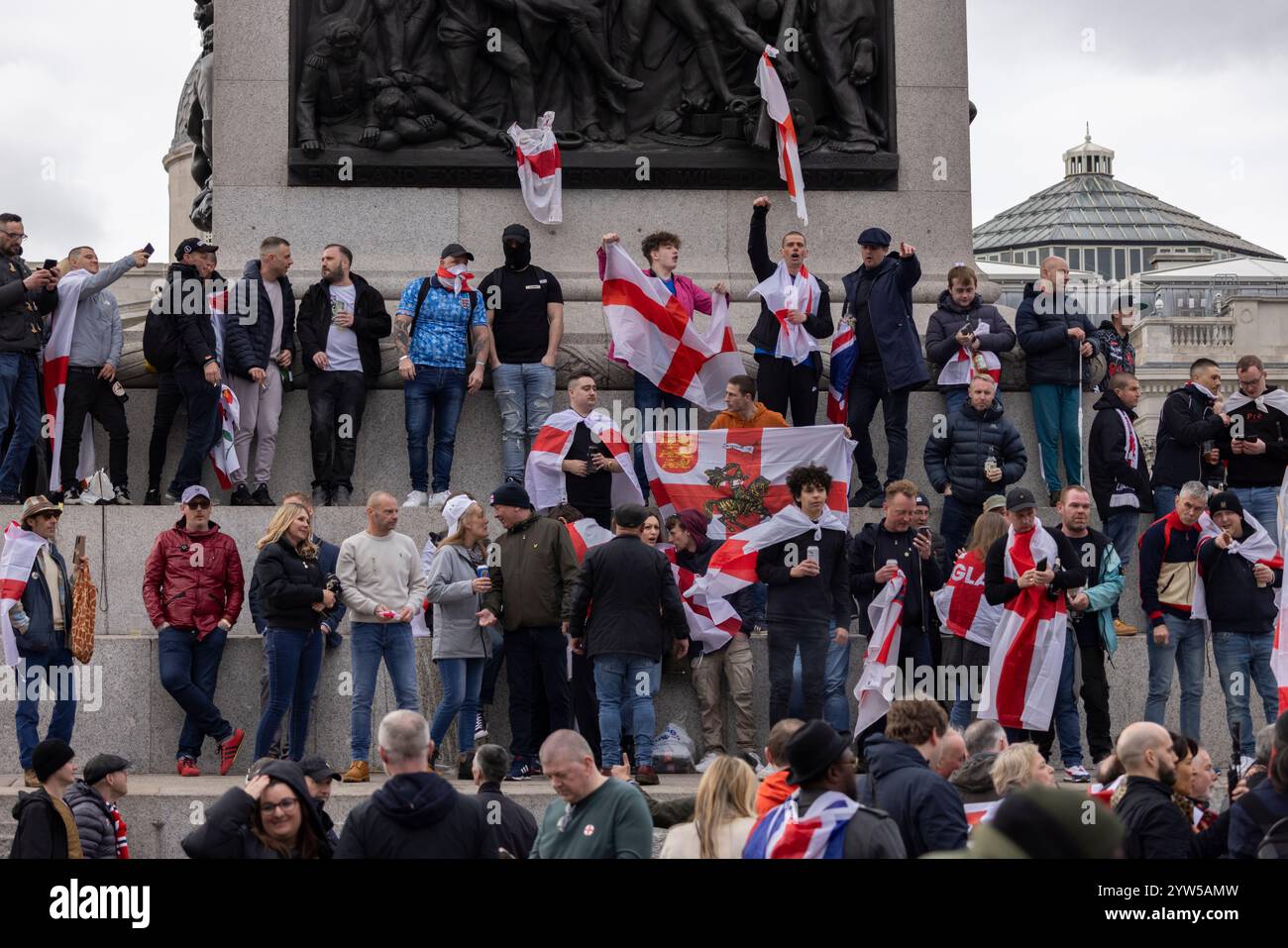 St George's Day celebrations at Trafalgar Square on April 23rd 2024, to ...
