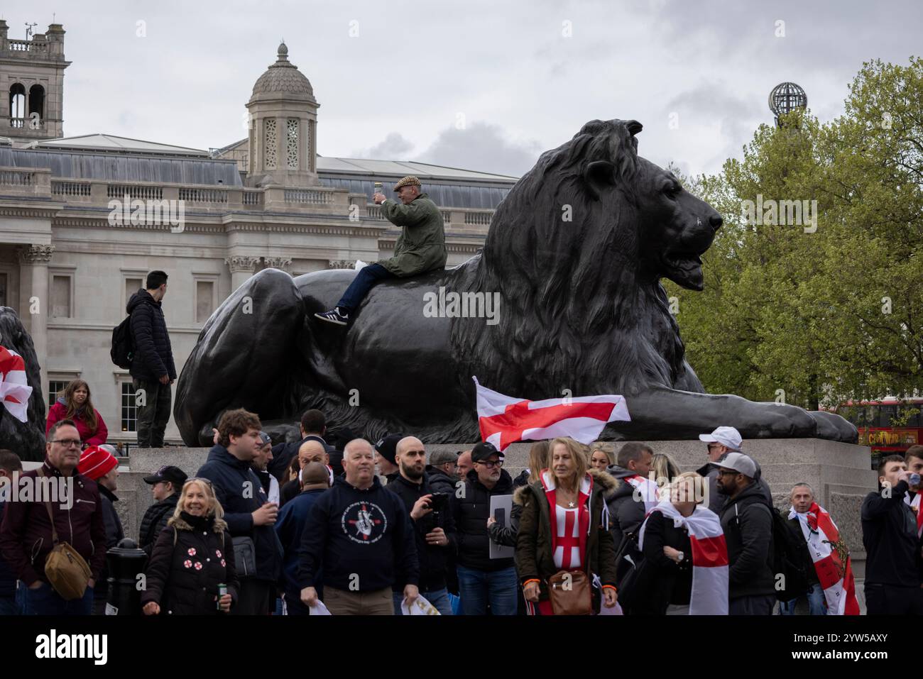St George's Day celebrations at Trafalgar Square on April 23rd 2024, to ...