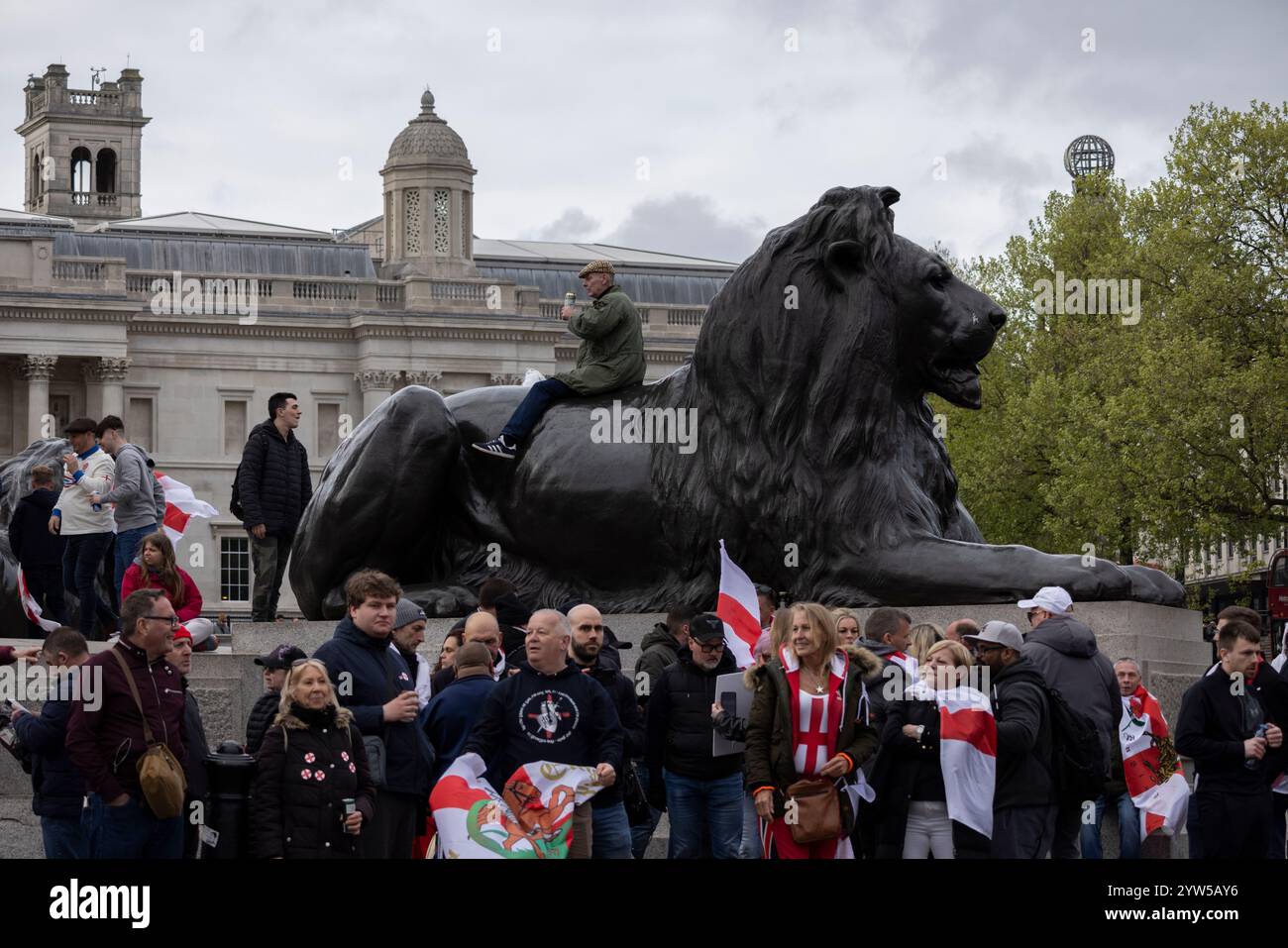St George's Day celebrations at Trafalgar Square on April 23rd 2024, to ...
