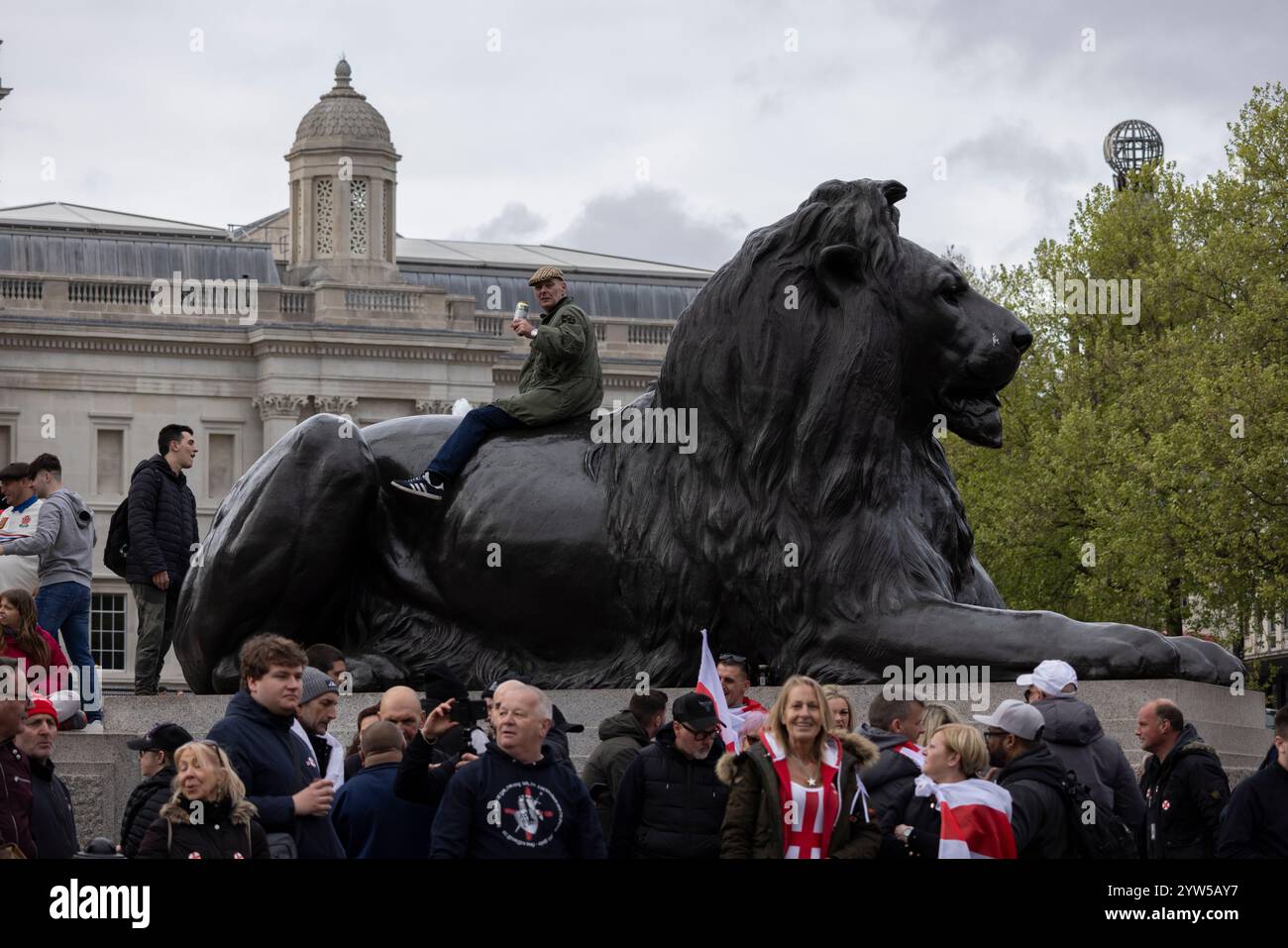 St George's Day celebrations at Trafalgar Square on April 23rd 2024, to ...