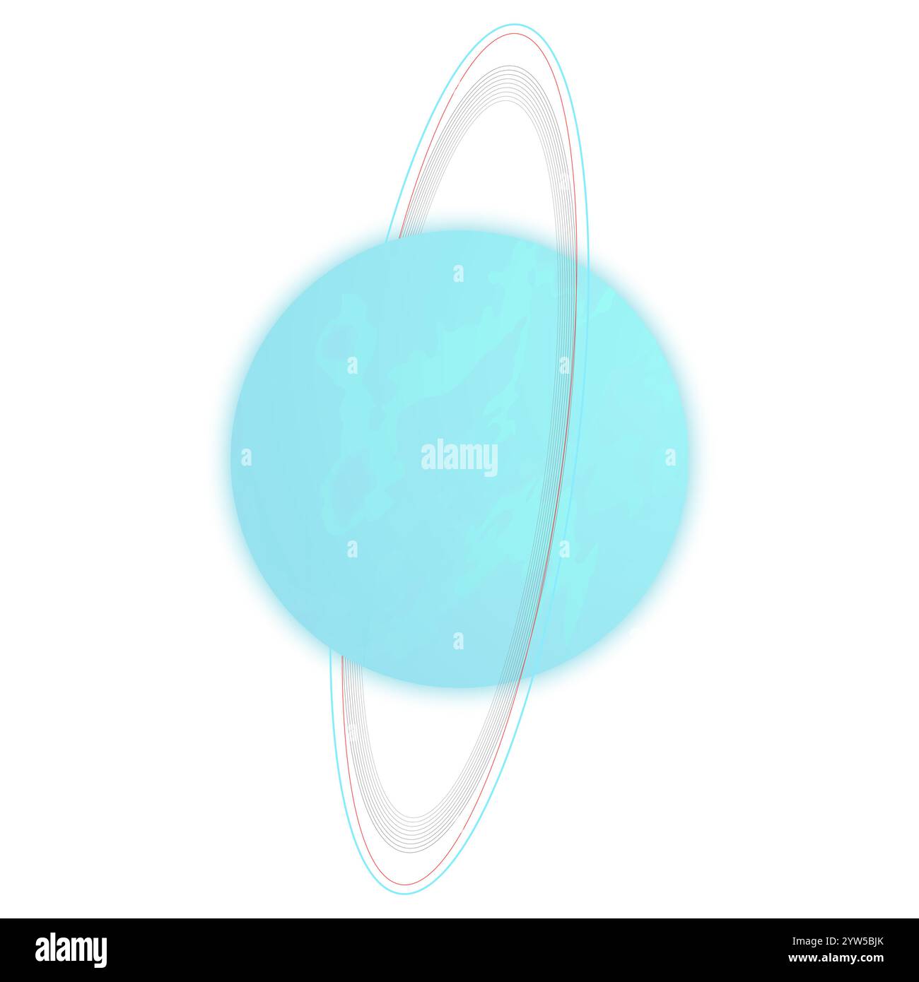 Planet Uranus on White Background with Rings Stock Vector Image & Art ...